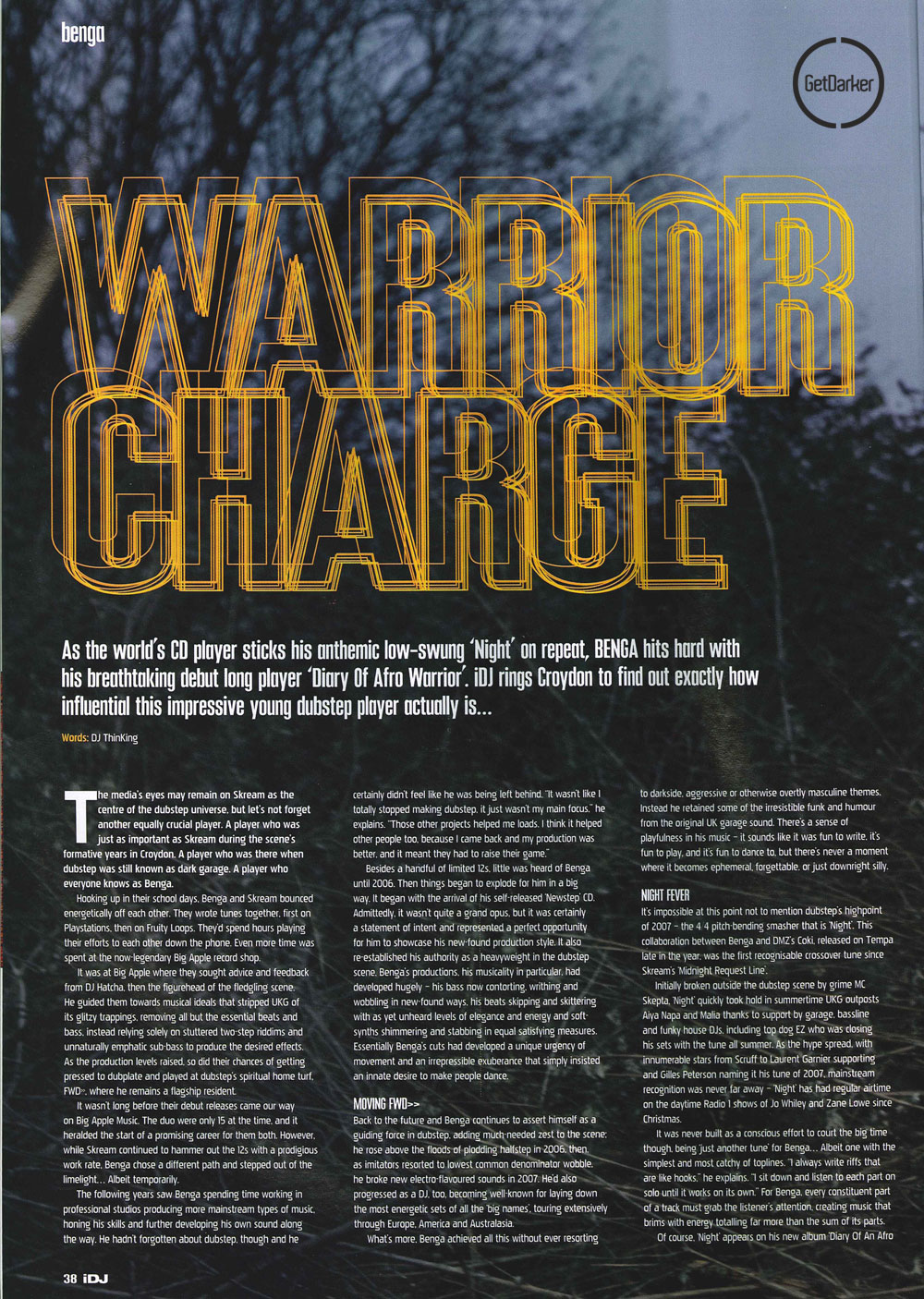 Benga - Warrior Charge [iDJ Mag] - March 2008 - GetDarker